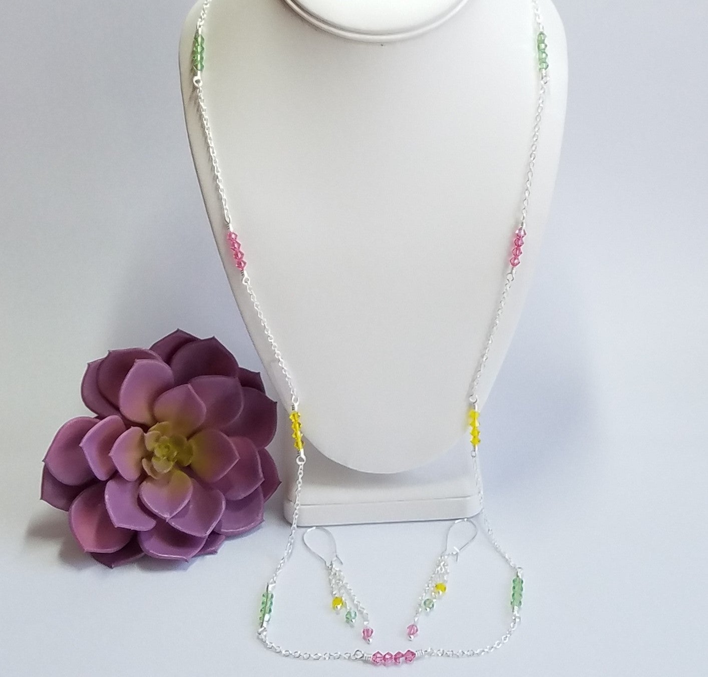 Crystal Necklace & Earrings Set | Cynthia Burge Jewelry Designs